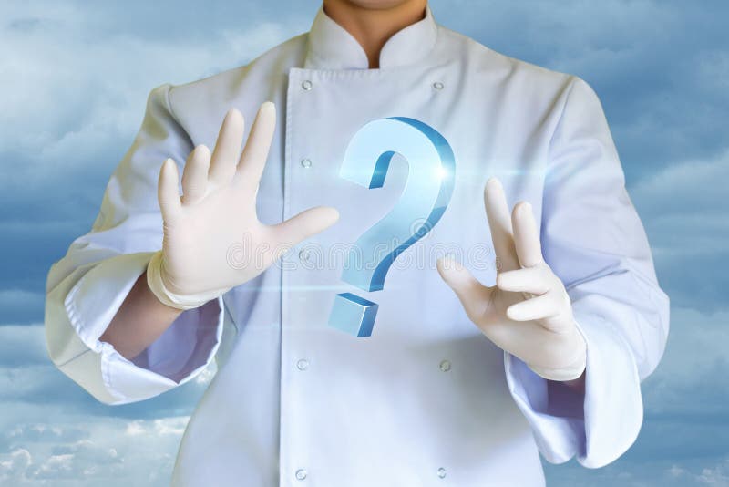 The Answers To the Questions To the Chef. Stock Image - Image of ...