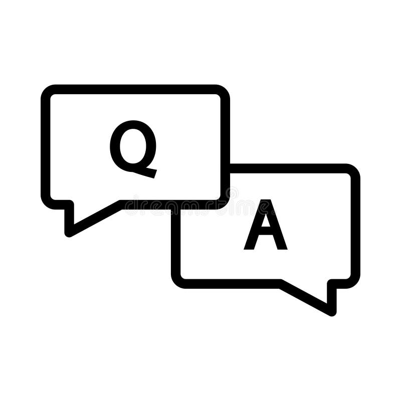 Answers Thin Line Vector Icon Stock Vector - Illustration of line, pack ...