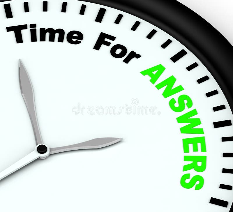 Time for Answers - Clock stock illustration. Illustration of computer ...
