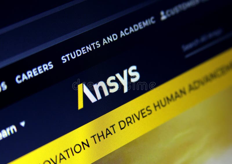 Ansys Software company editorial stock image. Image of illustrative ...