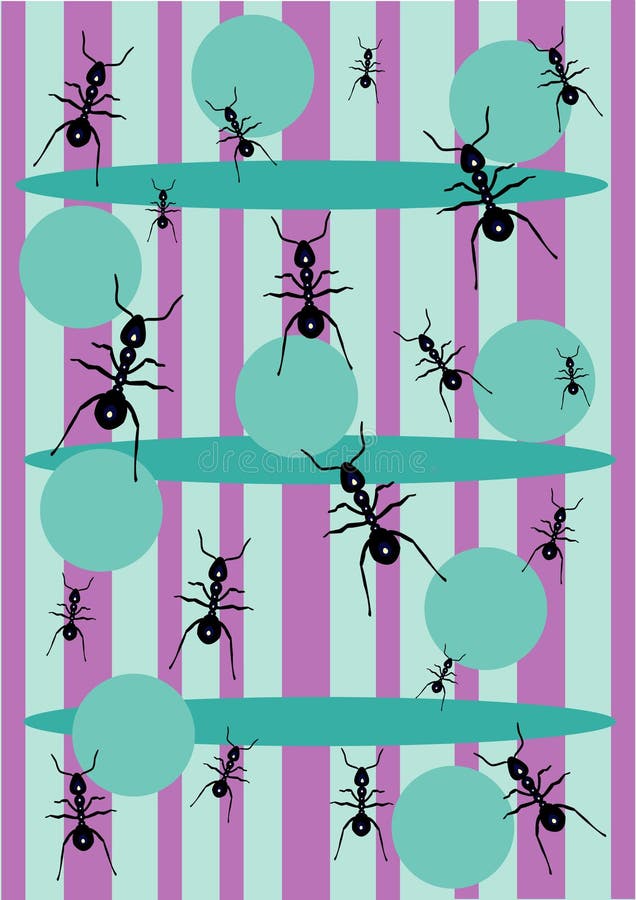 Seamless Repeating Ant Pattern Stock Vector - Illustration of repeating ...