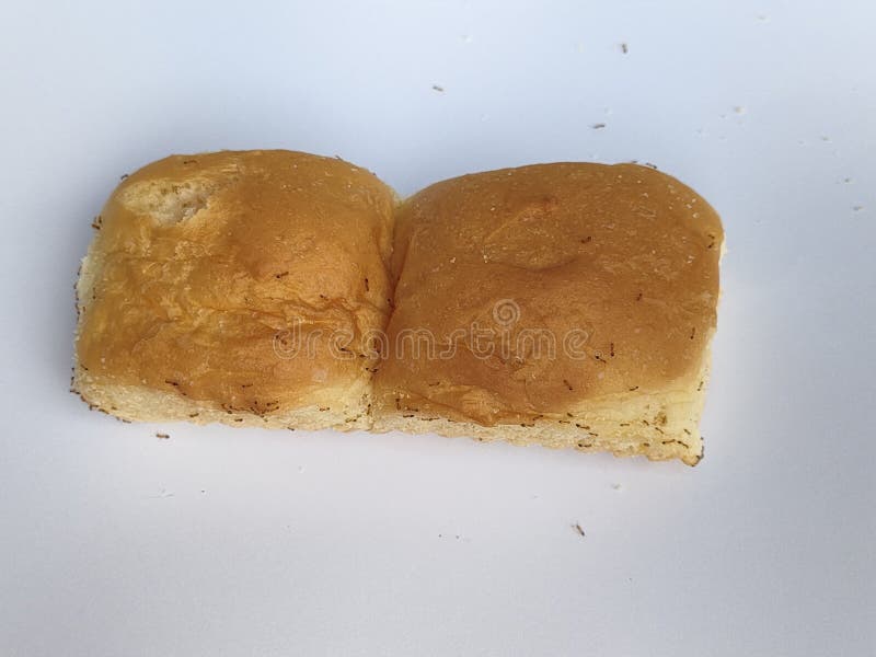 Ant on Bread, Placed Over a White Background Stock Image - Image of ...