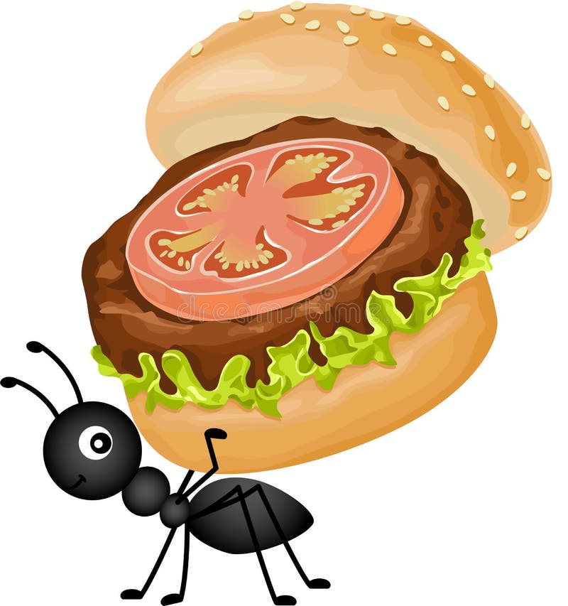 Picnic Ants Carrying Food