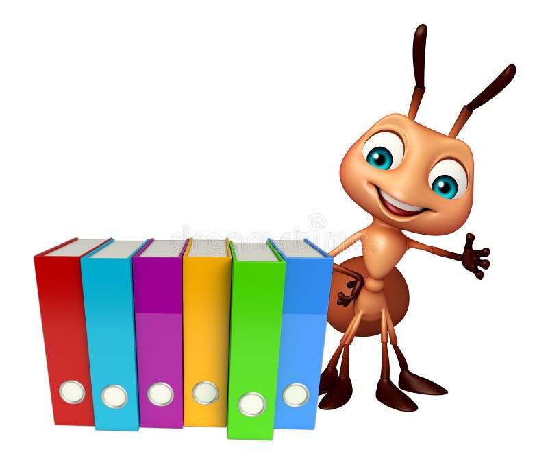 Ant Cartoon Character with Files Stock Illustration - Illustration of ... Ant Cartoon Character with Files Stock Illustration - Illustration of ...
