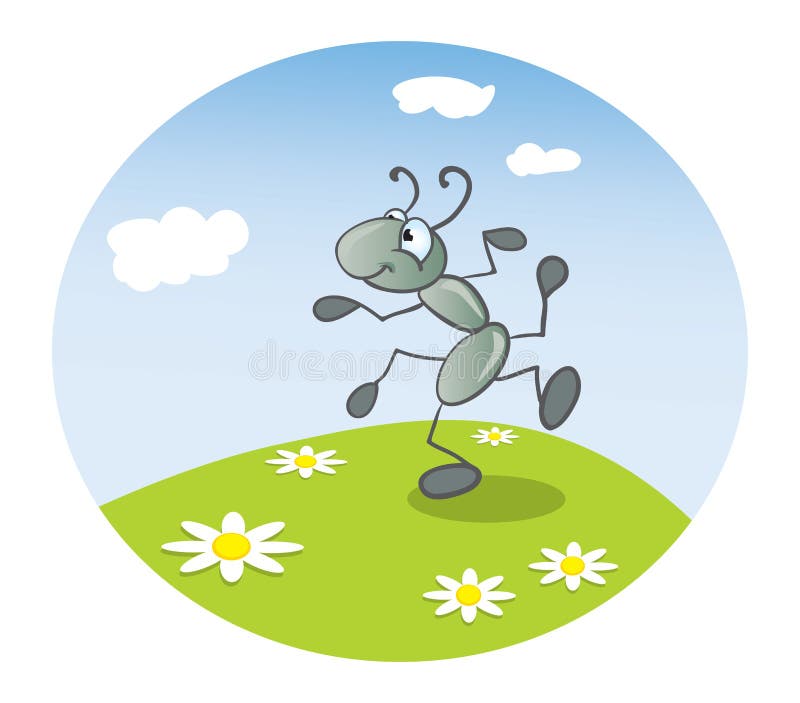 Ant dancing stock vector. Illustration of cheerful, dance - 14999119