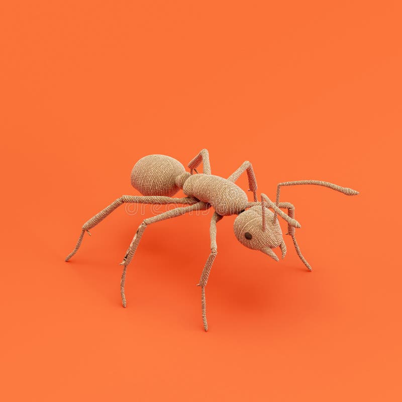 Ant Doll, Stuffed Insect Made of Fabric Single Varmint from Isometric ...