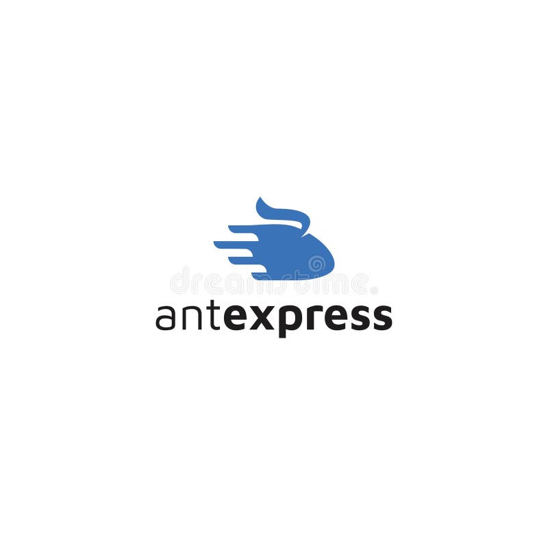 Ant Express Logo Ant and Train Concept Stock Vector - Illustration of ...
