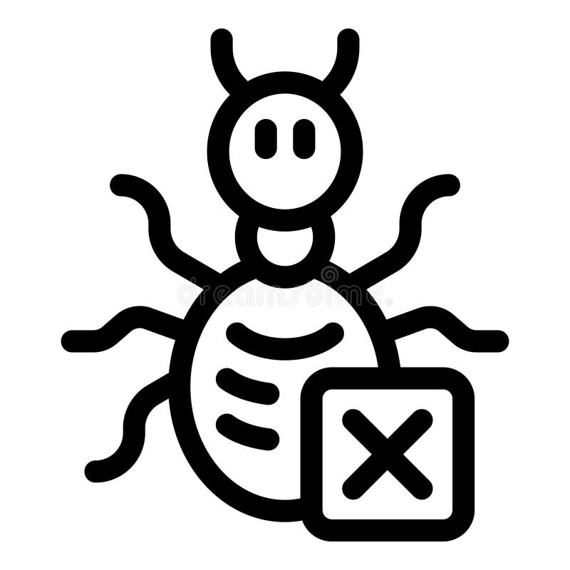 Ant Extermination with Cross Sign Showing Pest Control Stock ...
