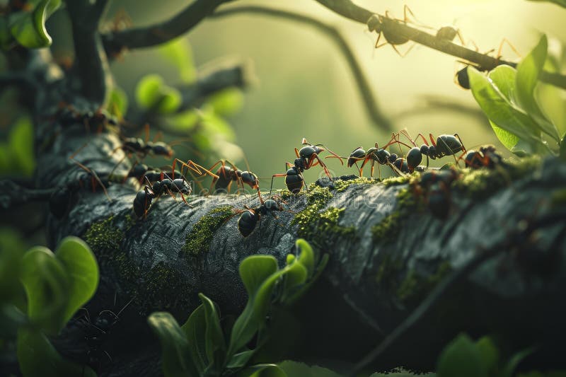 Ant Forest Insect. Generate Ai Stock Image - Image of antenna, forest ...