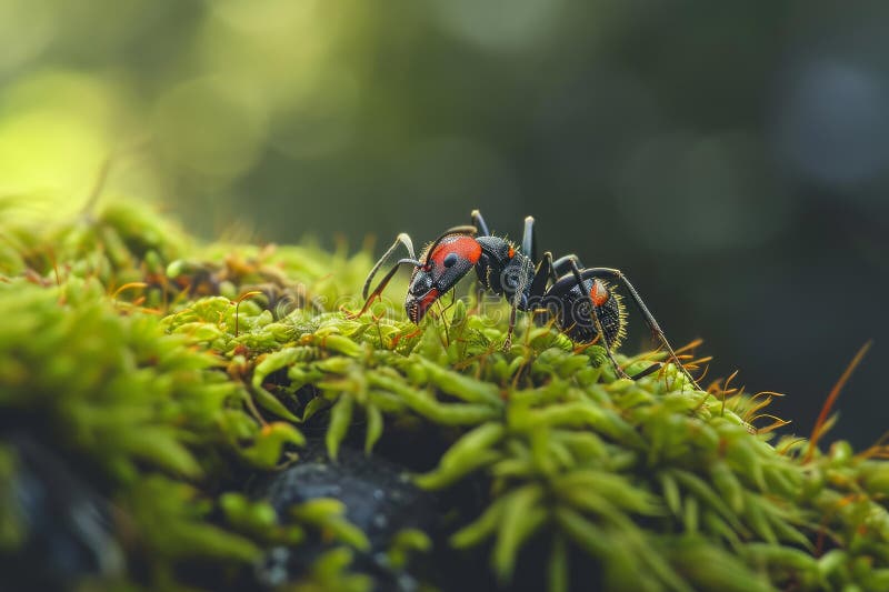 Ant Forest Insect Moss. Generate Ai Stock Image - Image of green ...
