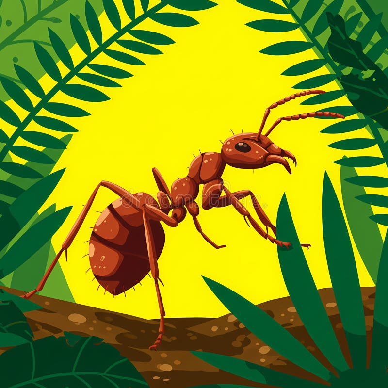 Ant Hand Drawn in Engraving Style. Vector Illustration Isolated on ...