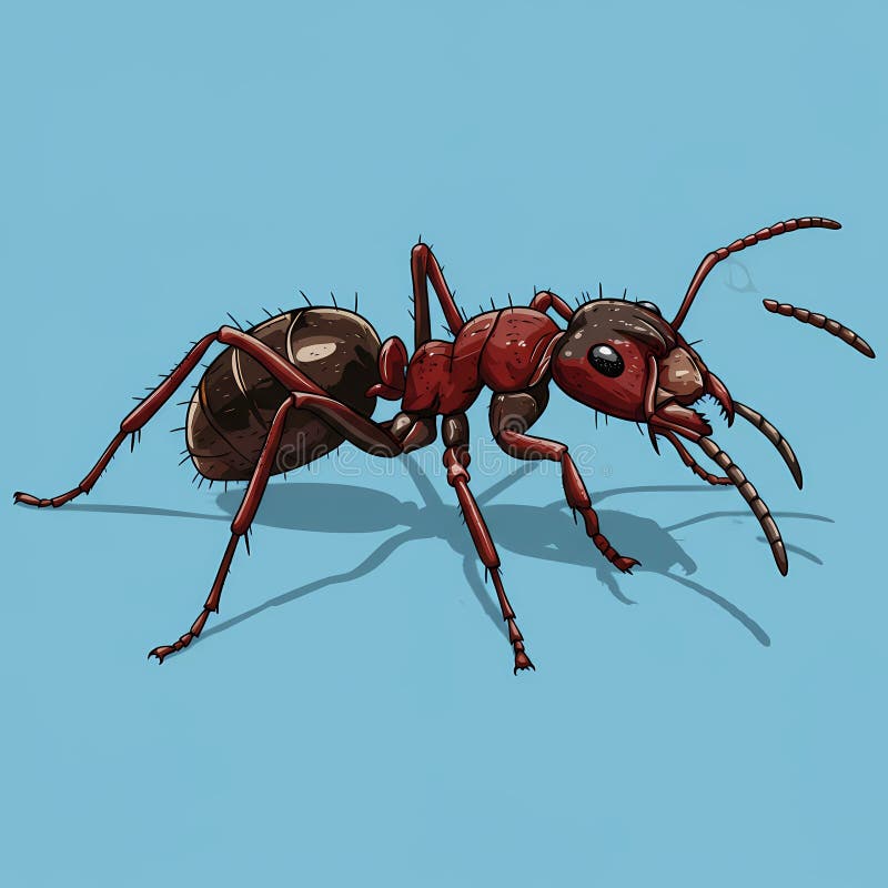 Ant Hand Drawn in Engraving Style. Vector Illustration Isolated on ...