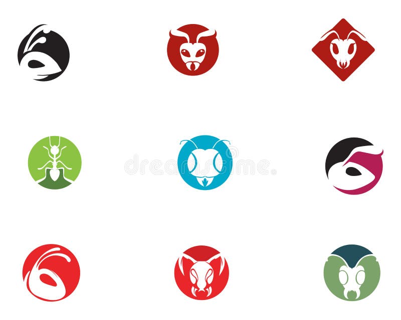 Ant Head Logo Template Vector Illustration Stock Illustration ...