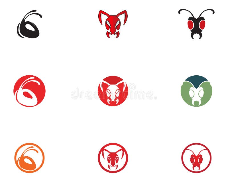 Ant Head Logo Template Vector Illustration Stock Illustration ...