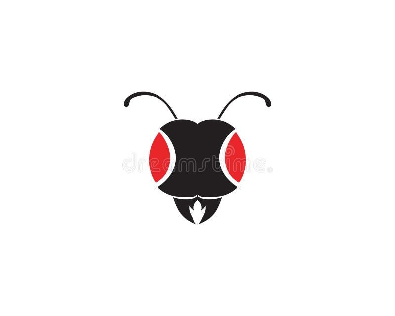 Ant Head Logo Template Vector Illustration Stock Vector - Illustration ...