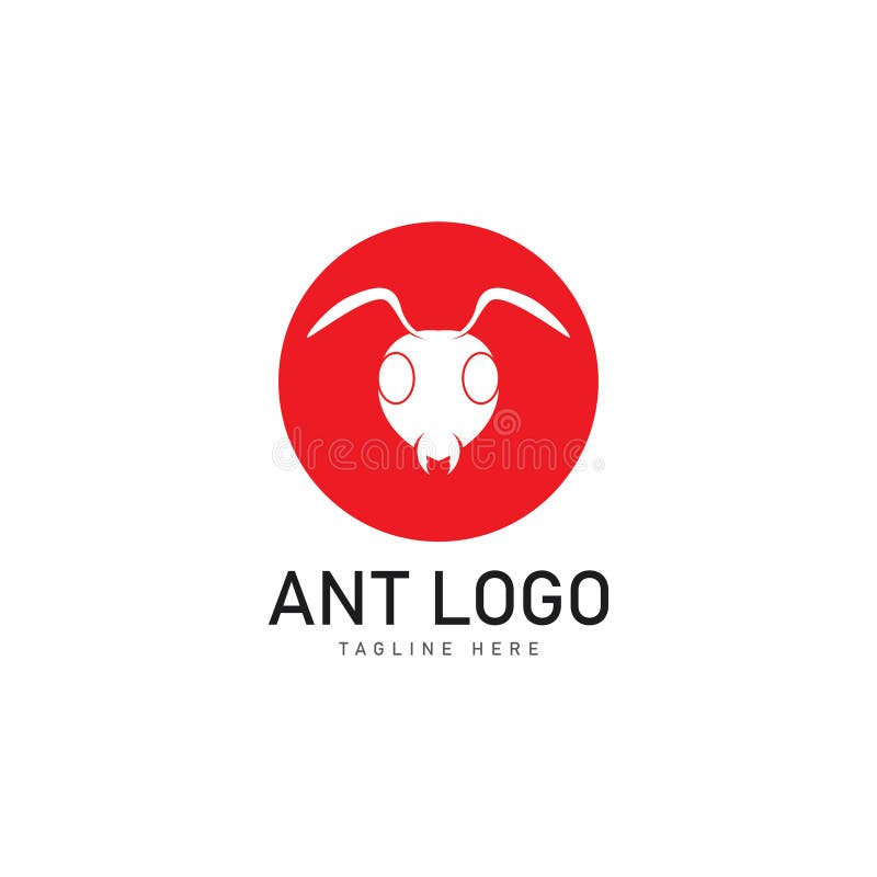 Ant Head Logo Template Vector Illustration Design Stock Vector ...