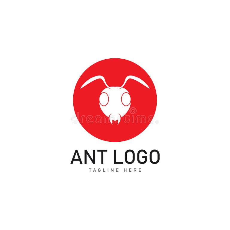 Ant Head Logo Template Vector Illustration Design Stock Vector ...