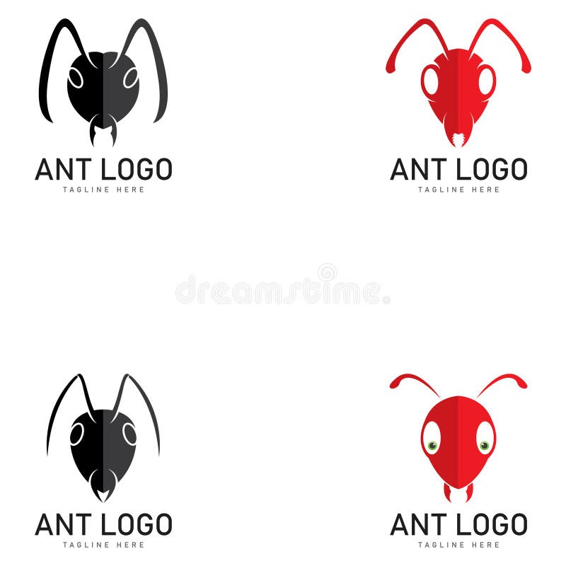 Ant Head Logo Template Vector Illustration Design Stock Illustration ...
