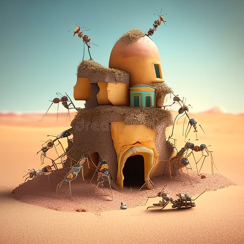 Ant house illustration stock illustration. Illustration of small ...