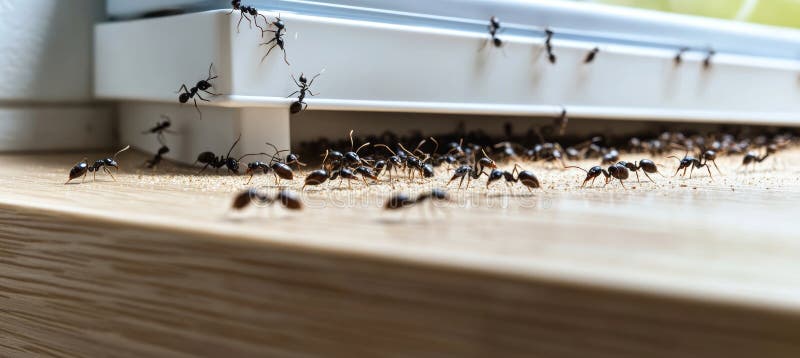 Ant Infestation in Modern Home Tiny Insects Formed Line, Ant Trail ...
