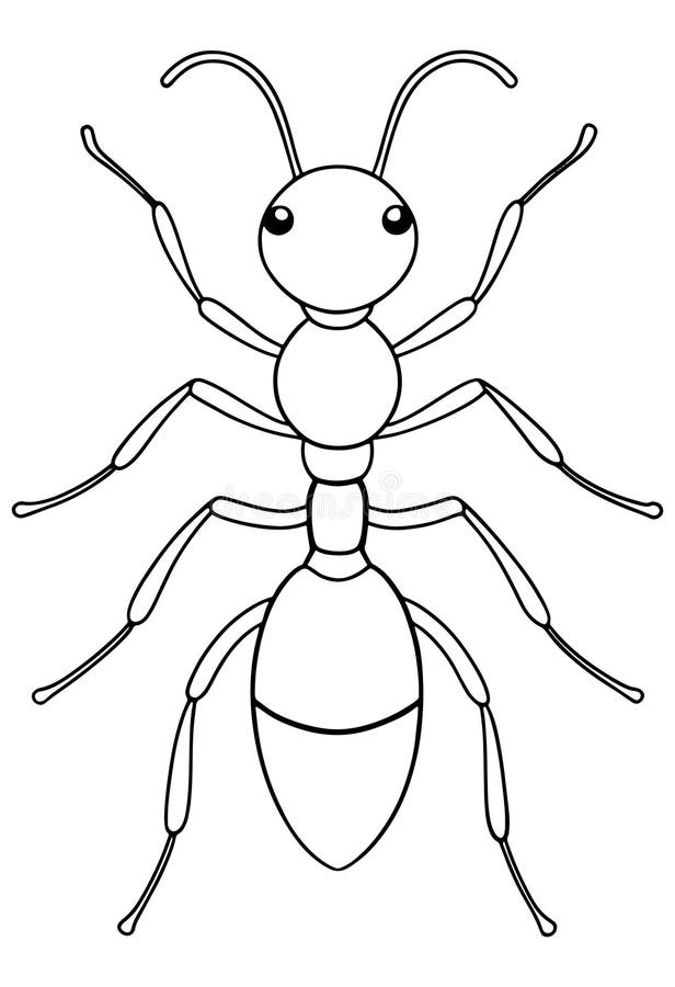 Ant Insect Drawing for Early Learners Stock Vector - Illustration of ...