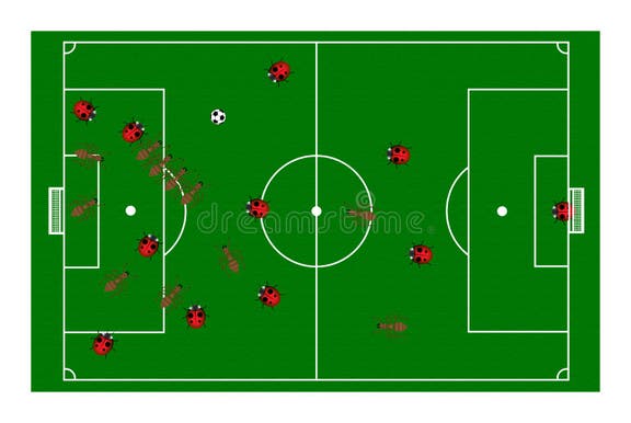 Ant ladybug football stock vector. Illustration of green - 41993134