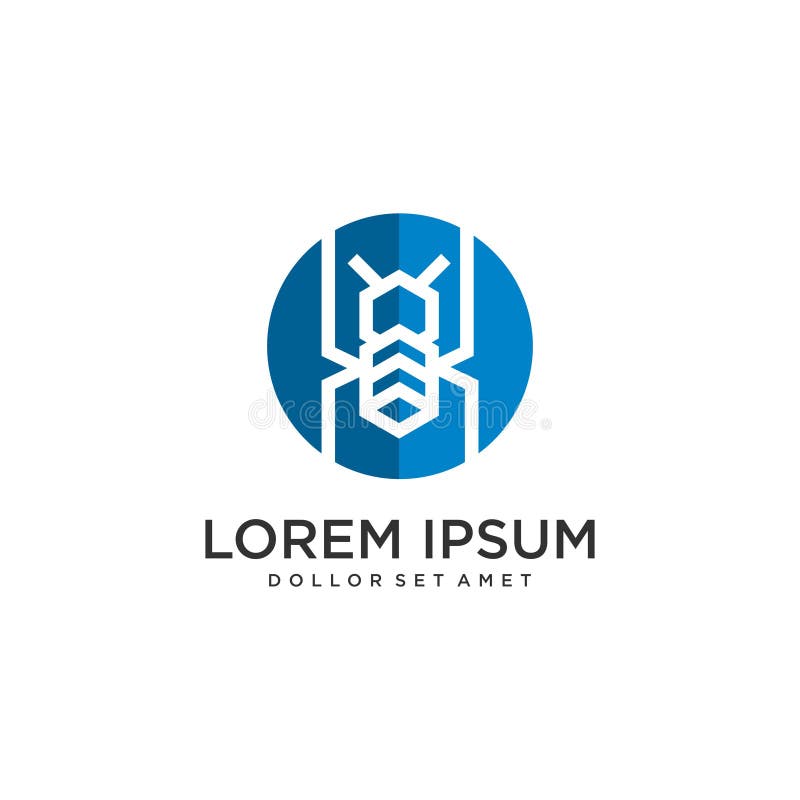 Ant. Logo Design Vector Icon Illustration Template Stock Illustration ...