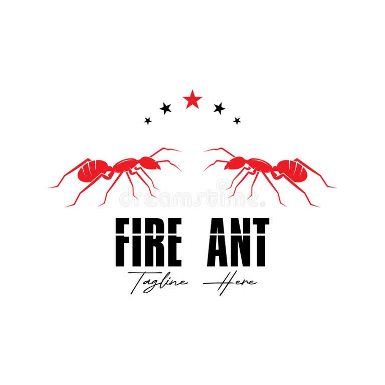 Fire Ant Logo Vector Illustration Design Stock Vector - Illustration of ...