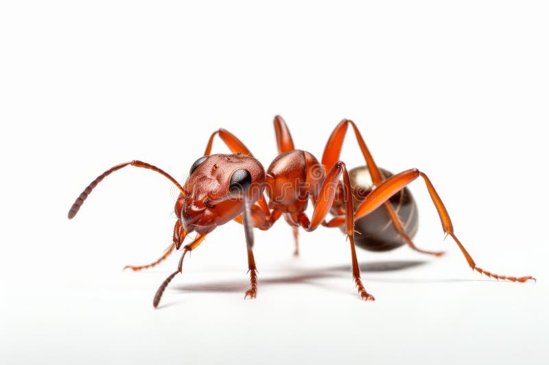Ant macro white background stock illustration. Illustration of wildlife ...
