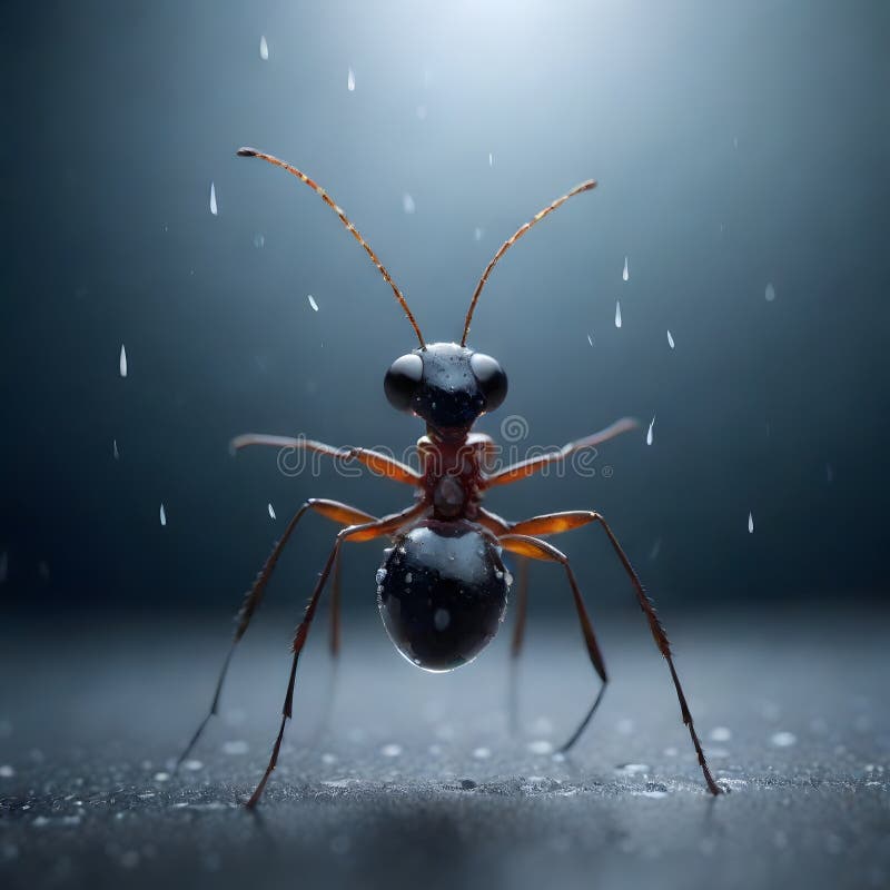 Ant Marching in Rain stock image. Image of nature, determined - 309460797