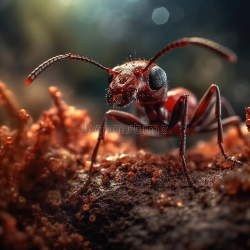 Ant in Natural Habitat (generative AI Stock Illustration - Illustration ...