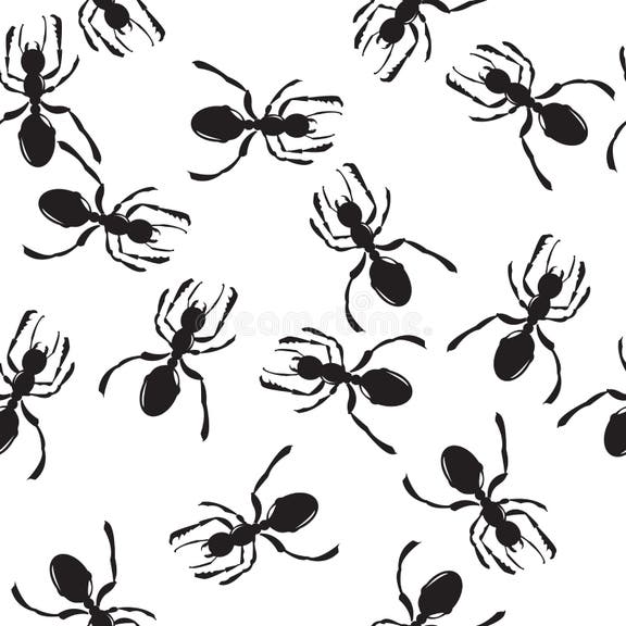 Ant Pattern stock vector. Illustration of editable, texture - 12721253