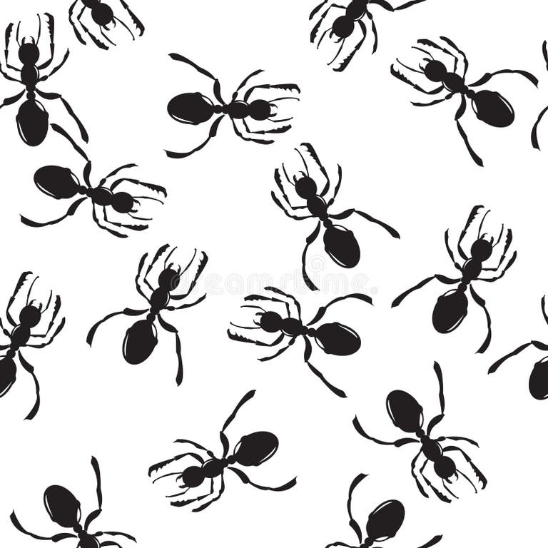 Ant Pattern stock vector. Illustration of editable, texture - 12721253