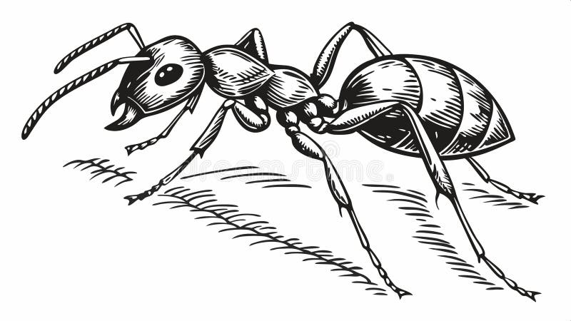 Ant in Profile, Insect Illustration Vector Design Art Generative AI ...