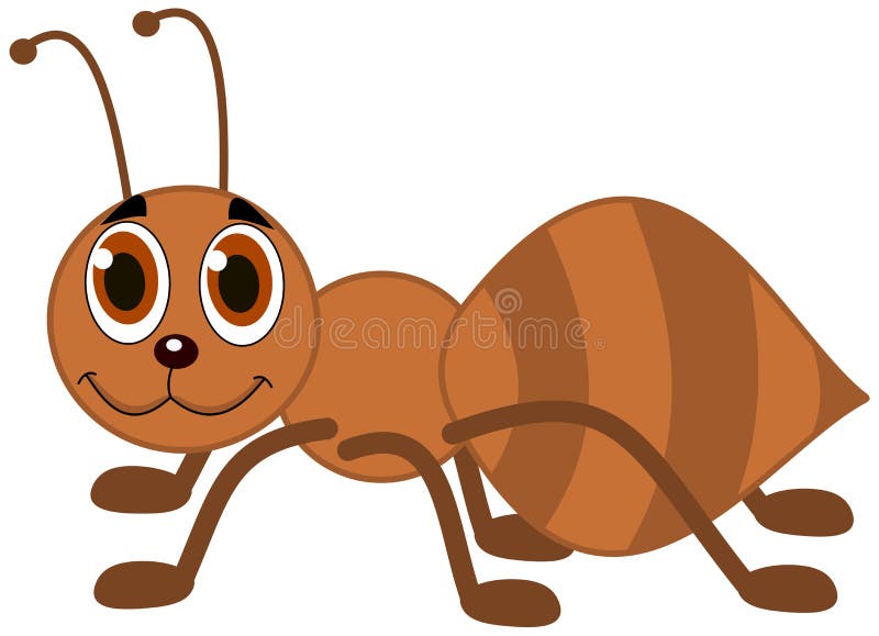 An ant profile and smiling stock illustration. Illustration of isolated ...