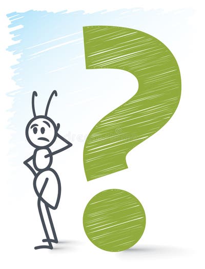 Ant and question mark stock vector. Illustration of answer - 83915708