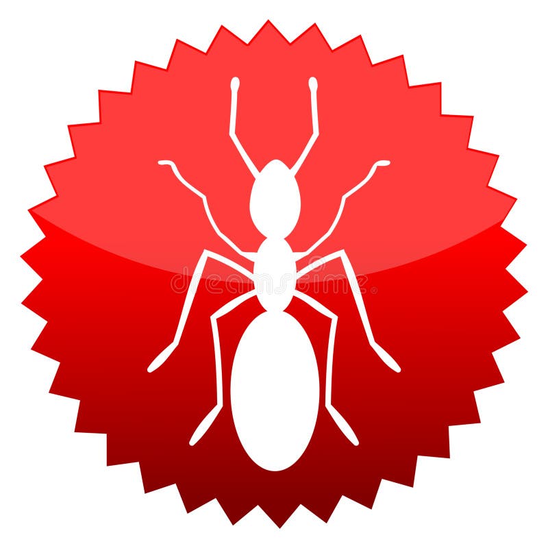 Ant, Red sun sign stock illustration. Illustration of company - 94339574