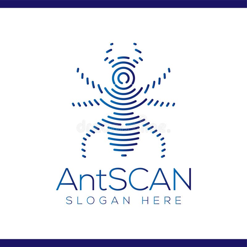 Ant Scan Technology Logo Vector Element. Animal Technology Logo ...