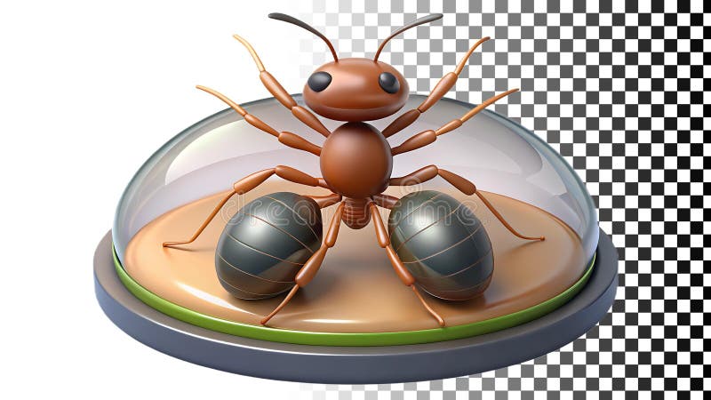 Ant Under Dome Insect Specimen and Nature Display Png Transparent Image ...