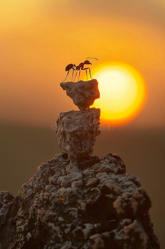 Ant at Sunset: a Display of Strength and Perseverance Stock ...
