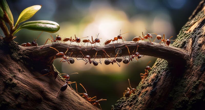 Ant teamwork. stock illustration. Illustration of collaboration - 340825608