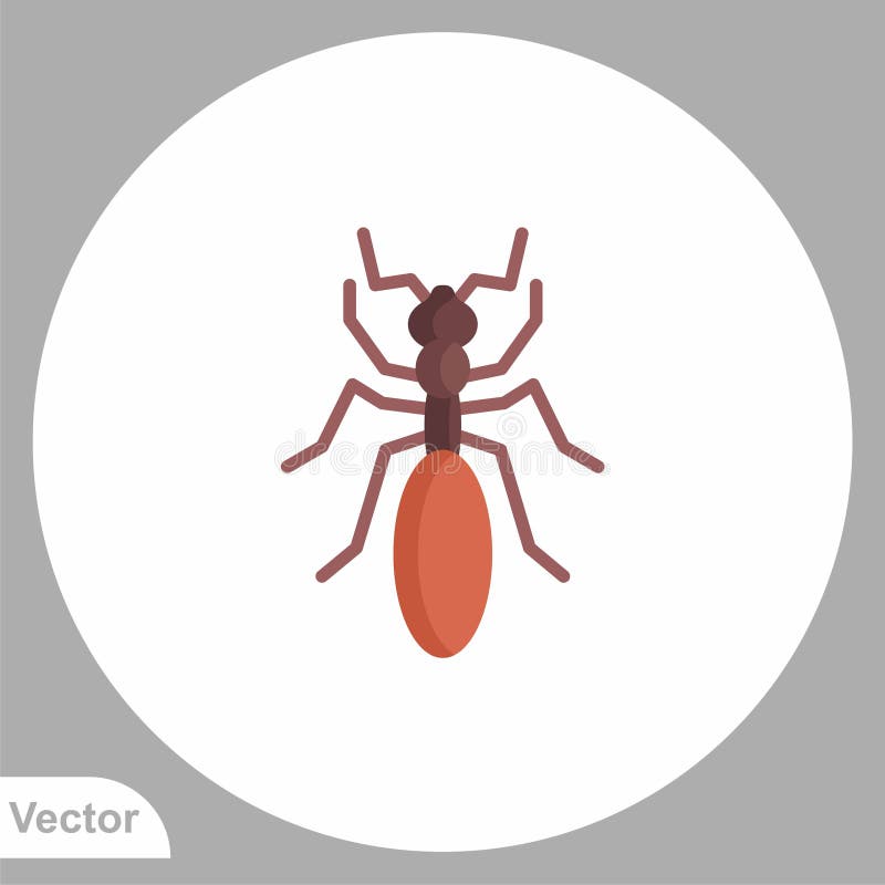 Ant Vector Icon Sign Symbol Stock Vector - Illustration of creature ...