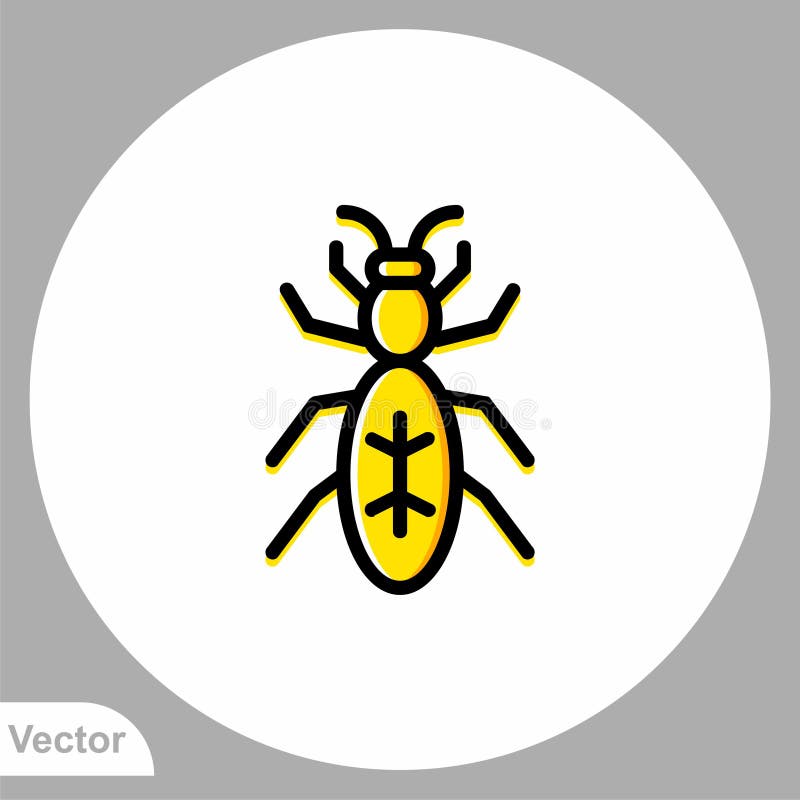 Ant Vector Icon Sign Symbol Stock Vector - Illustration of collection ...