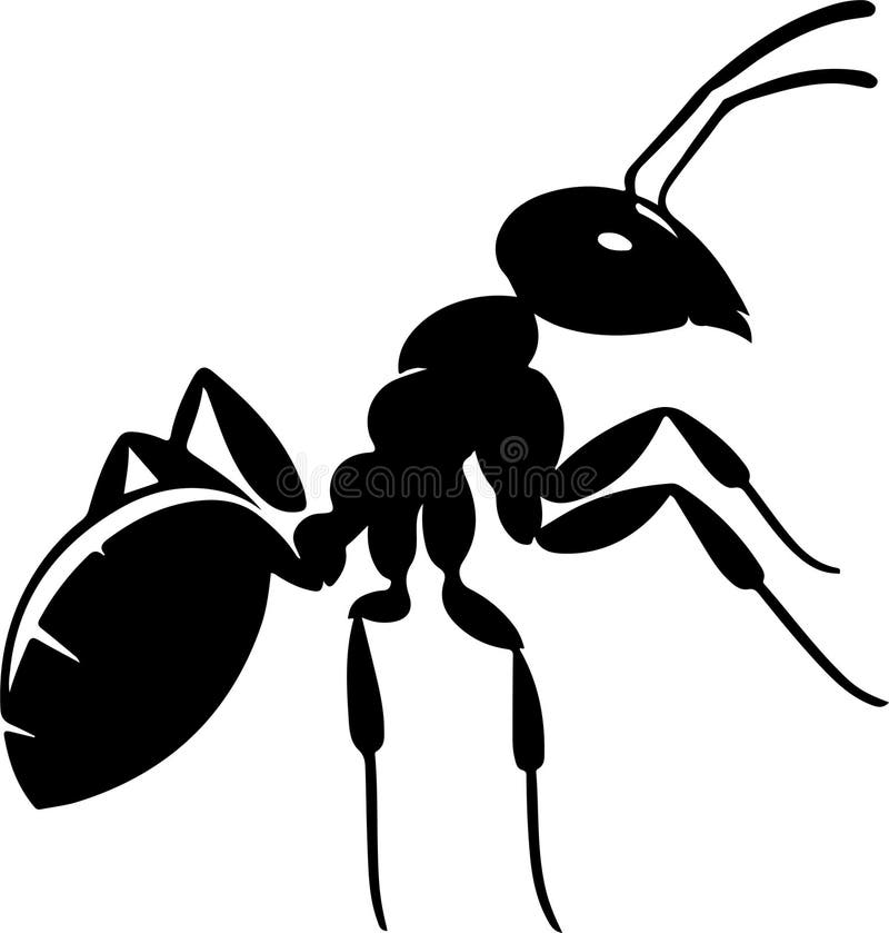 Ant Vector Silhouette, Vector of Ant Design, Silhouette Design of Ant ...