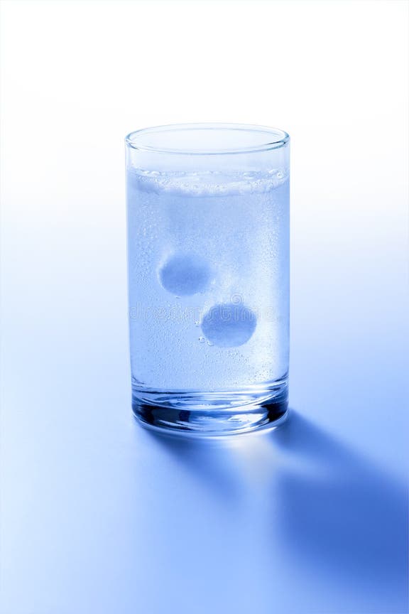 Antacid Tablets Dissolving Seltzer Glass Stock Photo - Image of alka ...