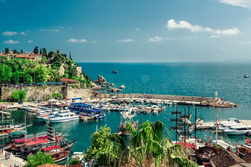 Antalya harbor. Turkey stock image. Image of east, famous - 41087321