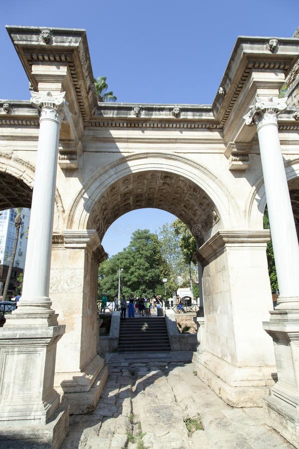 Antalya Old Town Hadrian S Gates Editorial Photography - Image of ...