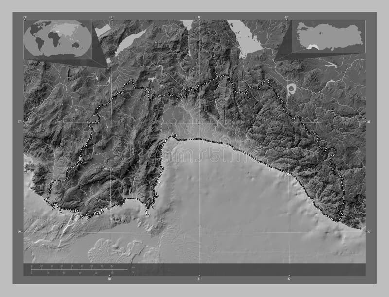 Antalya Turkiye Grayscale Capital Stock Illustration Illustration Of Planet Turkiye 270316904