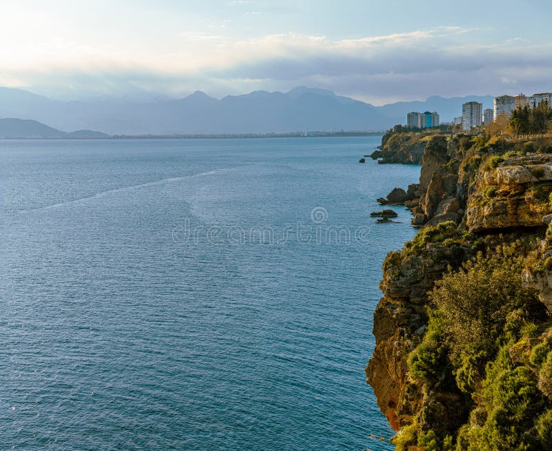 Antalya Sea and Mountain Views, Sea in Turkey Antalya Stock Image ...