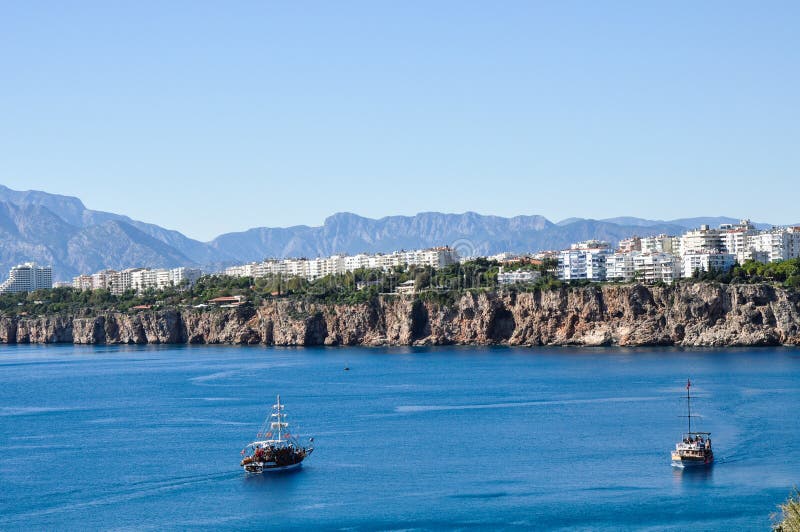 Antalya and sea view stock photo. Image of concept, brown - 115539284